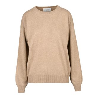 Ballantyne Woll Rundhals Pullover Sweater - - Knitwear - Damen - Beige - L