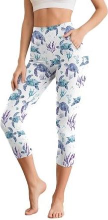 Generic Legging de sport 2026 pour femme - Style d&eacute;contract&eacute; - Imprim&eacute; - Pantalon de yoga athl&eacute;tique - Capri - Collants dentra&icirc;nement - Course &agrave; pied et fitne