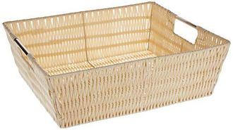 Whitmor Rattique Regaltasche, 33 cm T x 38 cm B x 12,7 cm H, Latte