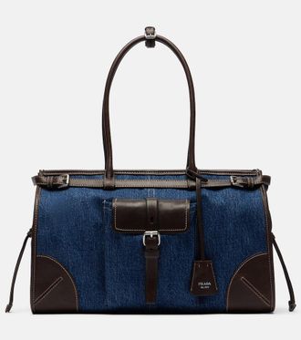 Prada Schultertasche Prada Bonnie Large aus Denim