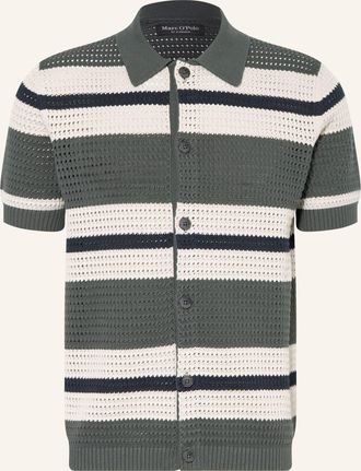 Marc O'Polo Marc Opolo Strick-Poloshirt gruen