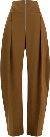 Ferragamo Weite Ballon-Fit Rei&szlig;verschluss-Hose - - Trousers - Damen - Braun - XS