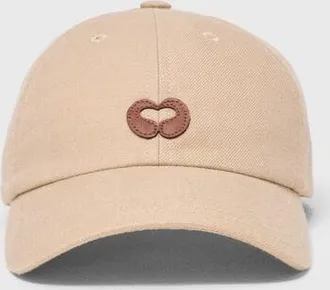 Maje Casquette &Agrave; Logo En Mix De Lin - Beige - Maje