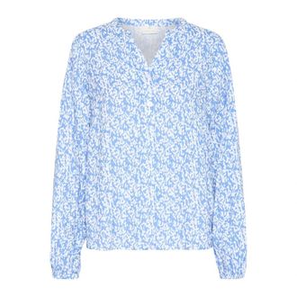 Kaffe Blau/Kreide Grafikdruck Bluse - - Blouses & Shirts - Damen - Mehrfarbig - M