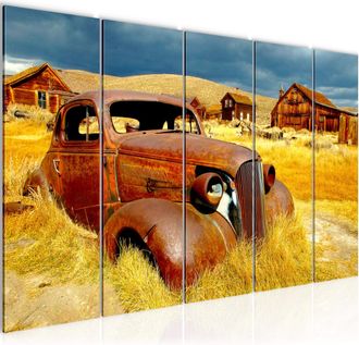 Runa Art Bild Auto Oldtimer Wandbilder auf Vlies Leinwand 5 Teilig Wanddekoration Wohnzimmer 602156a