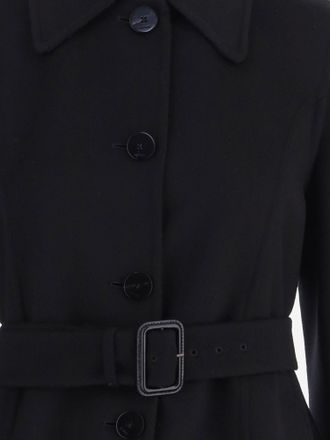 Gucci Wool and Silk Blend Coat - Black