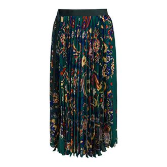 sacai Midirock mit Blumenmuster - - Skirts - Damen - Gr&uuml;n - S