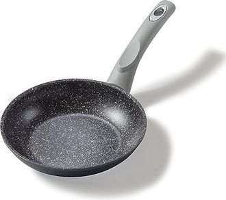 STONELINE Gourmundo Poêle à Frire 20 cm, Revêtement Antiadhésif avec de vraies particules de pierre, adaptée à lInduction, Cuire sans Huile ni Graisse, Made in 