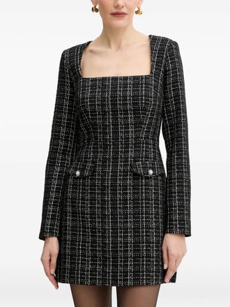 Guess Co robe courte &agrave; encolure carr&eacute;e - Noir