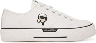 Karl Lagerfeld Sneakers aus Stoff Kampus Max KL95025 Wei&szlig;