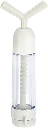 Chef'n Knoblauchpresse GarlicMachine, Knoblauchdrücker aus Kunststoff, Knoblauchschneider mit Aufbewahrungskappe (Farbe: Weiß/Transparent), Menge: 1 Stück