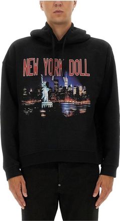 Dsquared2 Homme, Sweatshirts et sweats &agrave; capuche, Noir, Taille: M Sweat &agrave; capuche