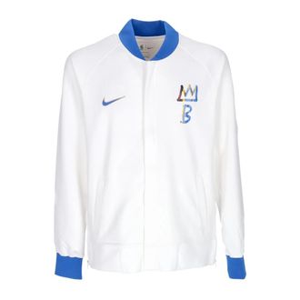 Nike City Edition Sweatshirt Basquiat Inspirierte Bomberjacke - - Sport - Herren - Wei&szlig; - M