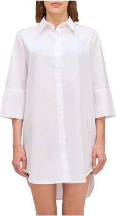 Sundek Femme, Robes, Blanc, Taille: 36 FR Camicione in Popeline Corto