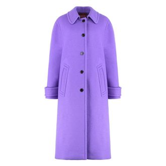 Gucci Cashmere Wollmantel Compact - - Coats - Damen - Lila - S