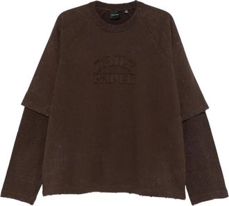 Daily Paper Clothing Logo-embroidered Layered-sleeve Sweatshirt