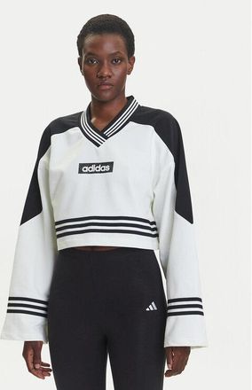 adidas Sweatshirt Blocking JX7597 Weiß Loose Fit