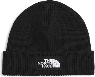 The North Face Unisex Logo Box Cuffed M&uuml;tze, TNF Black, One Size