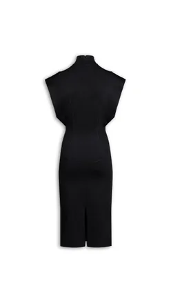 Alaia Womens Long Dress Compact Knit Black