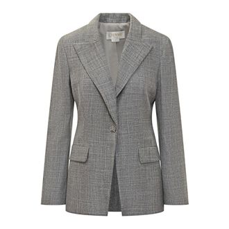 Genny Femme, Vestes, Gris, Taille: 42 FR Blazer en m&eacute;lange de laine
