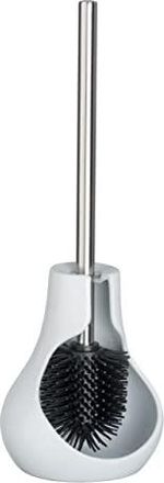 WENKO Keramik WC-Garnitur Drop Neo Weiß Keramik - WC-Bürstenhalter, Keramik, 14 x 40 x 13.5 cm, Weiß, 40 x 13.5 x 14 cm