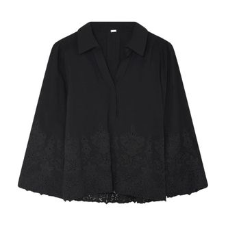 Gustav Vivian Spitzenbluse - - Blouses & Shirts - Damen - Schwarzk - L