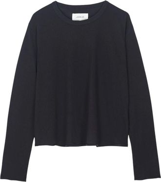 The Great. THE Great, Femme, Tops, Noir, Taille: 36 FR Crop Long Sleeve Tee
