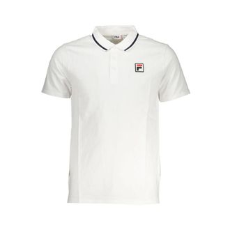 Fila Elegantes Baumwoll-Polo mit Kontrastakzenten - - Tops - Herren - Wei&szlig; - S