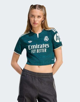 adidas Real madrid 26/27 maillot ext&eacute;rieur court en aurora ivy-Vert