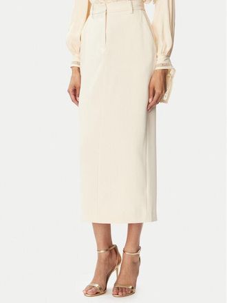French Connection Bleistiftrock 73DZC Creme Slim Fit