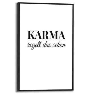 Reinders Gerahmtes Bild, Karma, Schlafzimmer, Bilder, Wanddeko, Room Decor, MDF, Schwarz-Wei&szlig;, 30 x 20cm