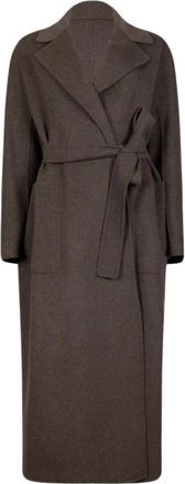 Max Mara Belted Manteaux - Femme - Manteaux - Brun - Taille: 42 FR