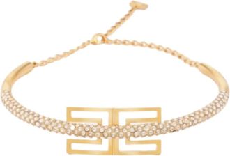 Elisabetta Franchi Femme, Accessoires, Jaune, Taille: ONE Size Collier avec logo et strass