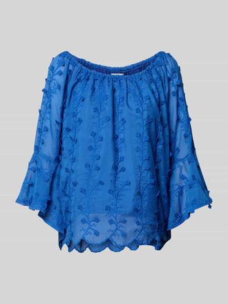 Apricot Blusenshirt mit Zierbesatz