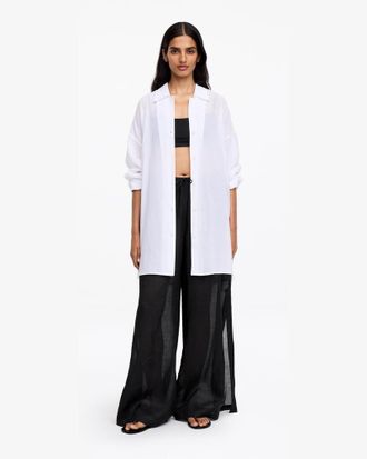 Arket Ramie Drawstring Trousers -Schwarz