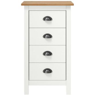 vidaXL Buffet Hill Blanc 46x35x80 cm Bois de pin solide