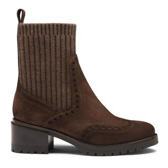 Santoni Bottines &agrave; talon bas - Femme - Chaussures - Brun - Taille: 37 1/2 EU