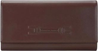 Elisabetta Franchi Femme, Accessoires, Brun, Taille: ONE Size Pochette avec Logo en Relief