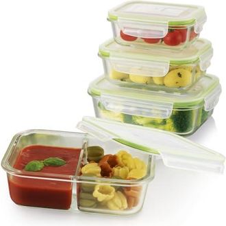 Gourmetmaxx Glas Frischhaltedosen Klick-it 4er Set | Hervorragend geeignet f&uuml;r Sp&uuml;lmaschine, Mikrowelle, Backofen und Gefrierschrank | Luftdicht & Auslaufsicher