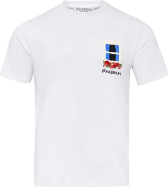 J.W.Anderson t-shirt &agrave; broderie Window - Blanc