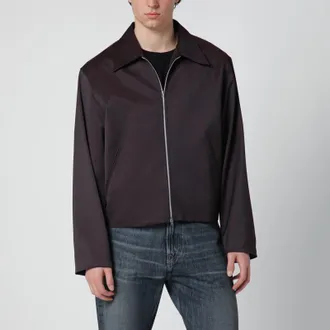 Our Legacy Grape-colored Formflex fabric zip-up jacket