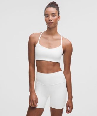 lululemon Flow Y BH Leichter Halt f&uuml;r A/B-Cups Evolve f&uuml;r Frauen - Gr&ouml;&szlig;e 2XS in White
