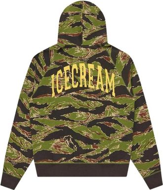 Billionaire Boys Club Homme, Sweatshirts et sweats &agrave; capuche, Multicolore, Taille: M Smiley Tiger Stripe Full Zip-Through Sweat &agrave; capuche