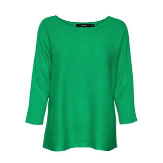 Vero Moda Damen VMNORA 3/4 Boatneck Blouse NOOS Pullover, Bright Green,M