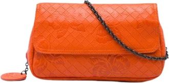 Bottega Veneta Sac bandouli&egrave;re vintage Pre-owned - Femme - Pre-owned - Orange - Taille: ONE Size