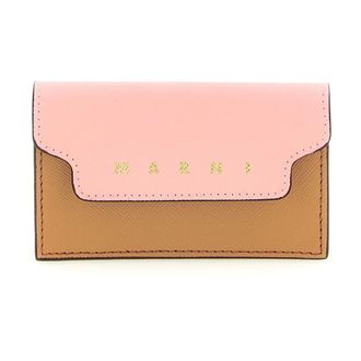 Marni Femme, Accessoires, Multicolore, Taille: ONE Size Porte-cartes de visite en cuir Saffiano