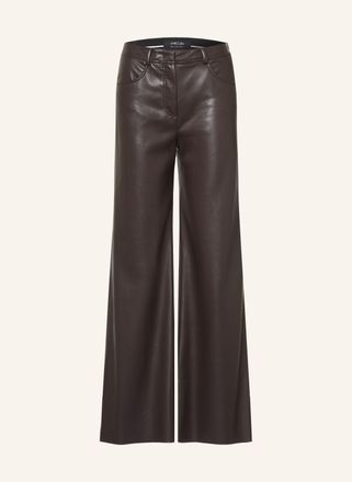 Marc Cain Hose Warri In Lederoptik braun