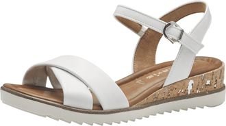 Tamaris Damen Sandalette mit Keilabsatz, wei&szlig;, 37 EU