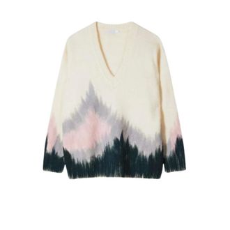 Patrizia Pepe Femme, Pulls, Blanc, Taille: 38 FR Pull Doux Oversize avec Motif