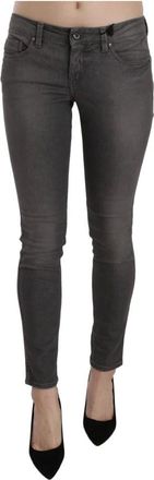 Costume National Femme, Jeans, Gris, Taille: W26 Jean Skinny Jambe &Eacute;troite Taille Basse en Denim